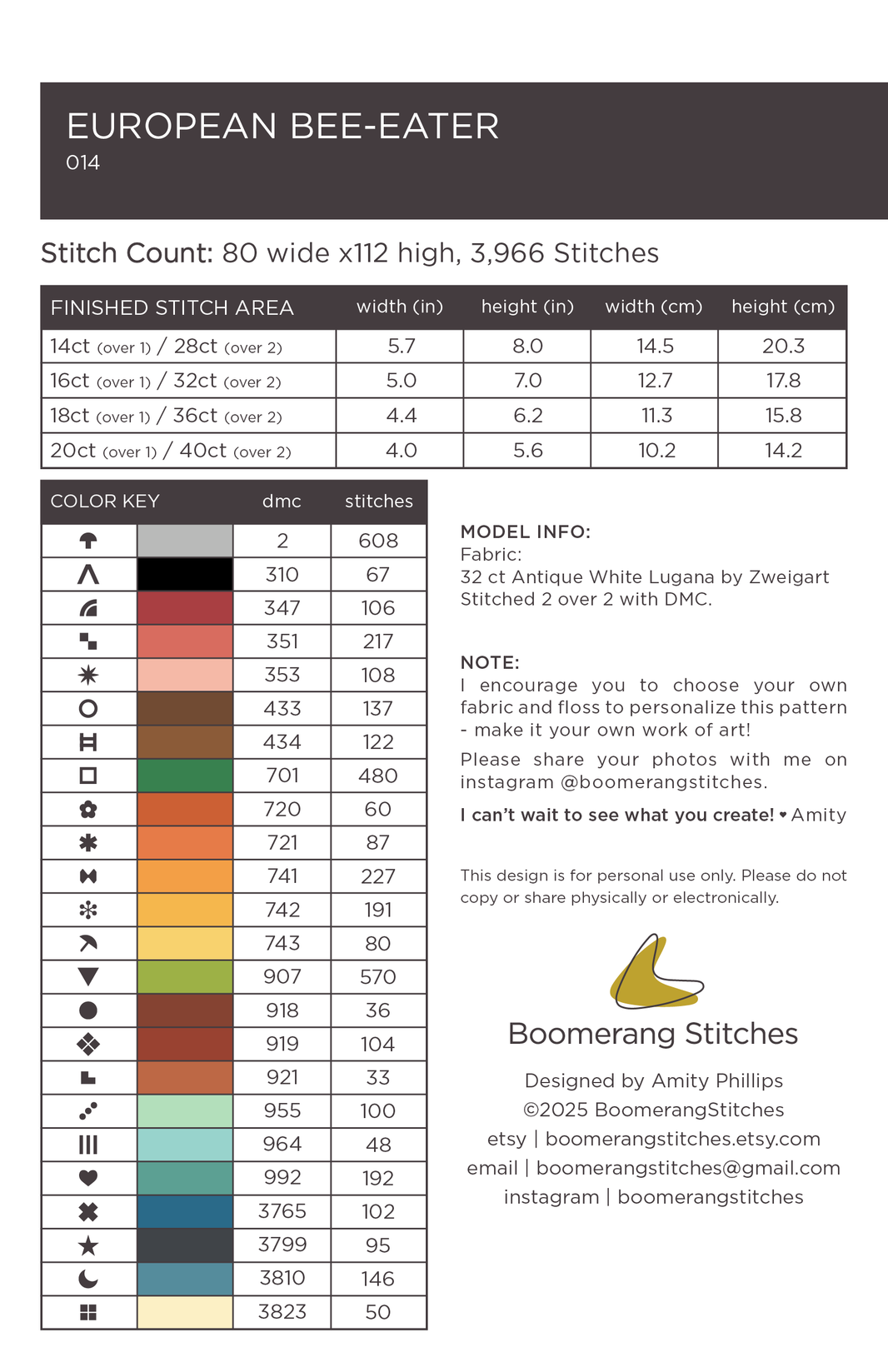 Boomerang Stitches Cross Stitch Patterns – Lindy Stitches