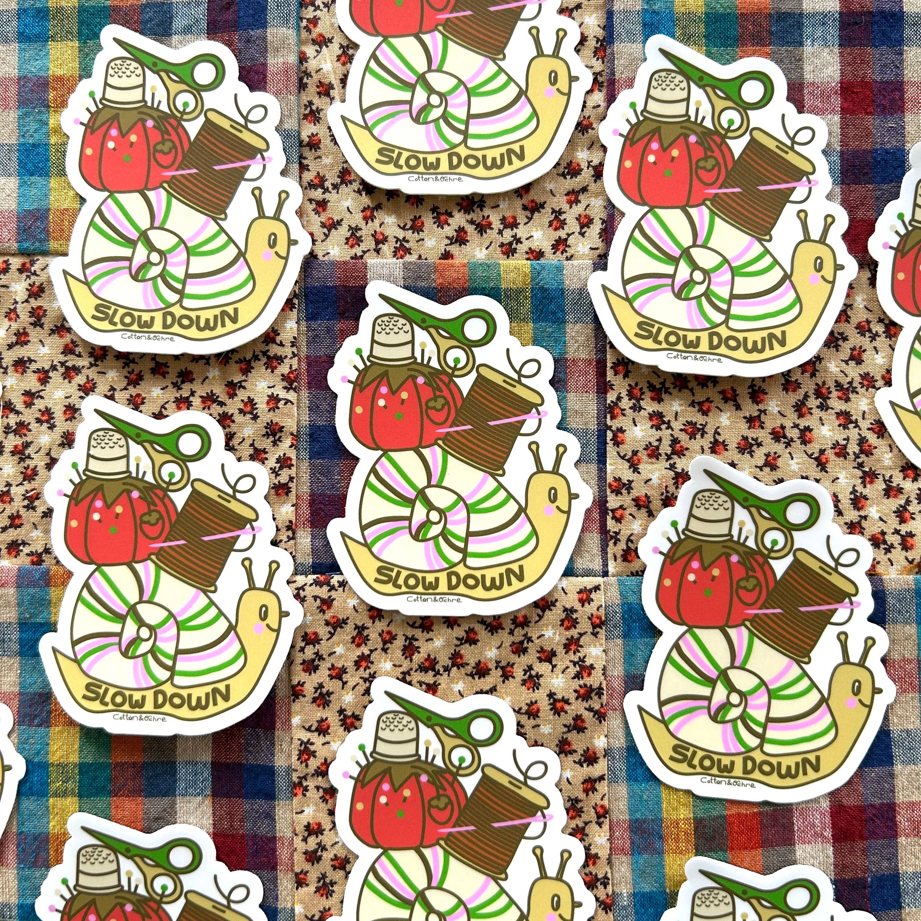 Slow Down Sticker – Lindy Stitches