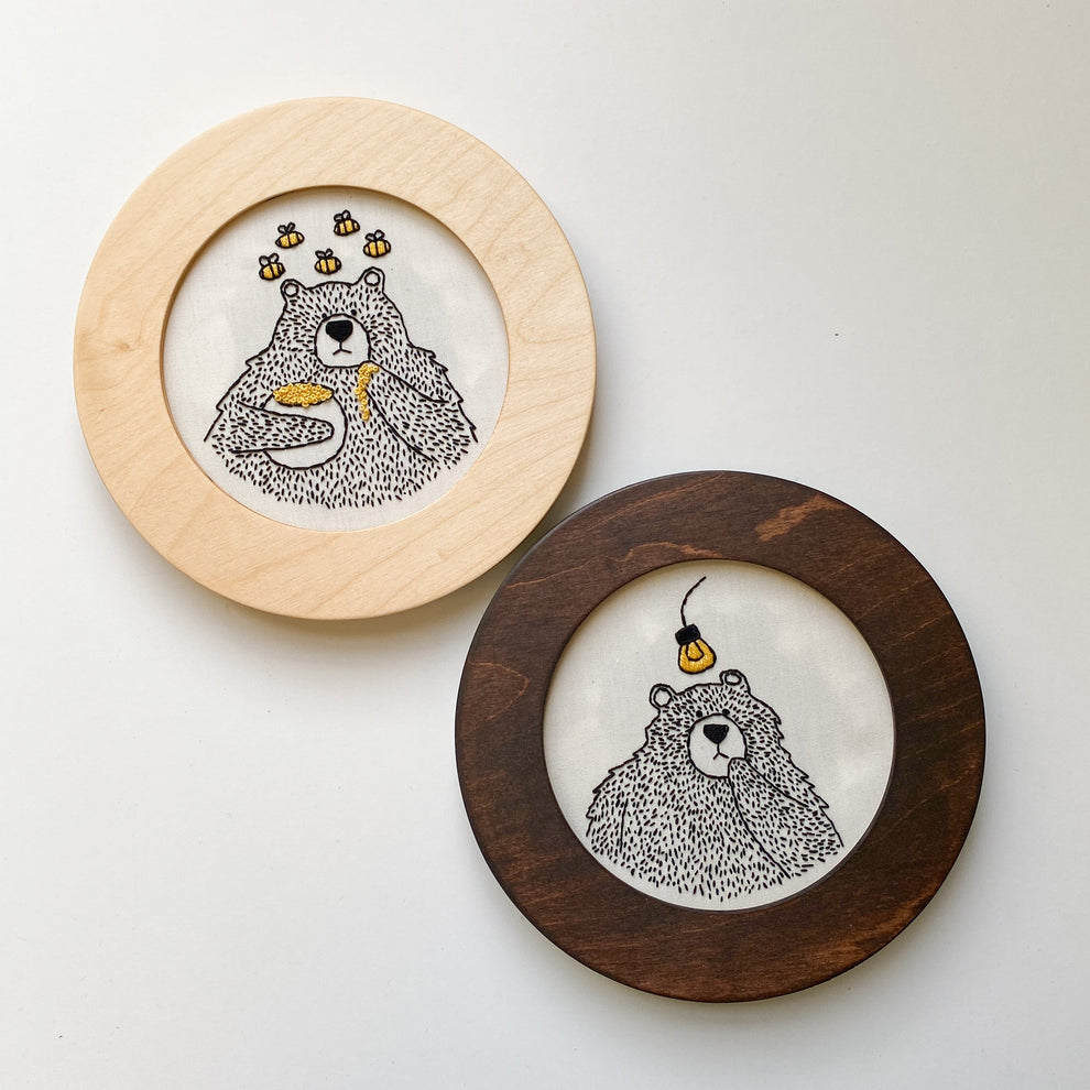 Circle Embroidery Hoop Wooden Frame – Lindy Stitches