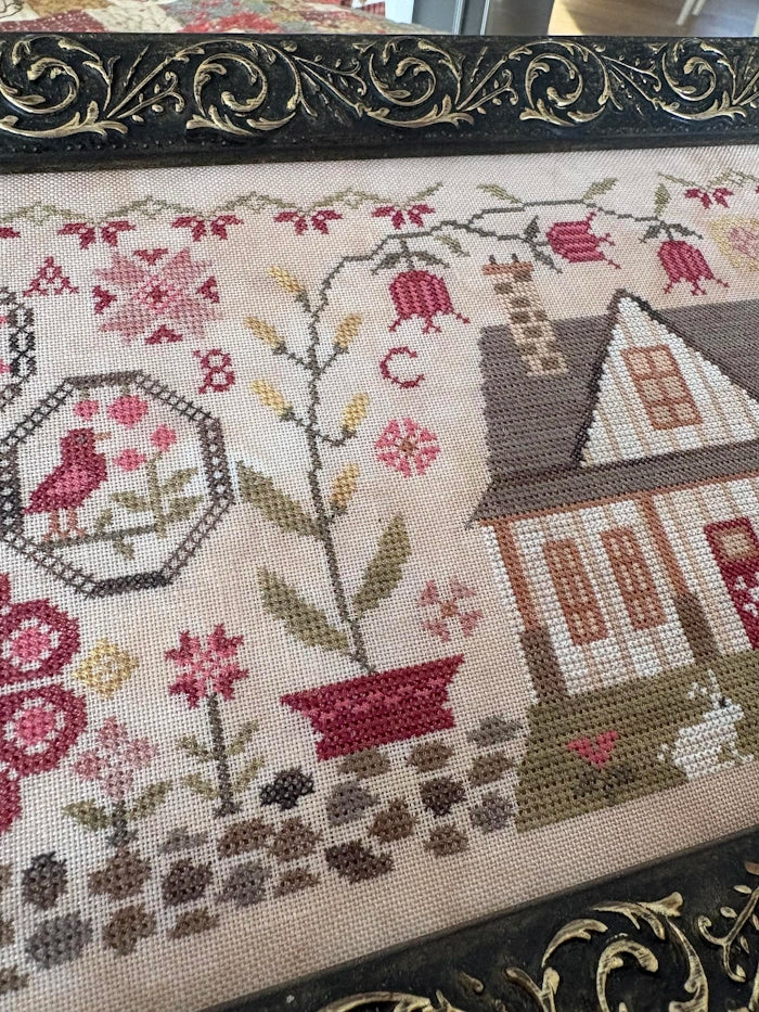 Pansy Patch QUAKER FARMHOUSE Cross Stitch Pattern – Lindy Stitches
