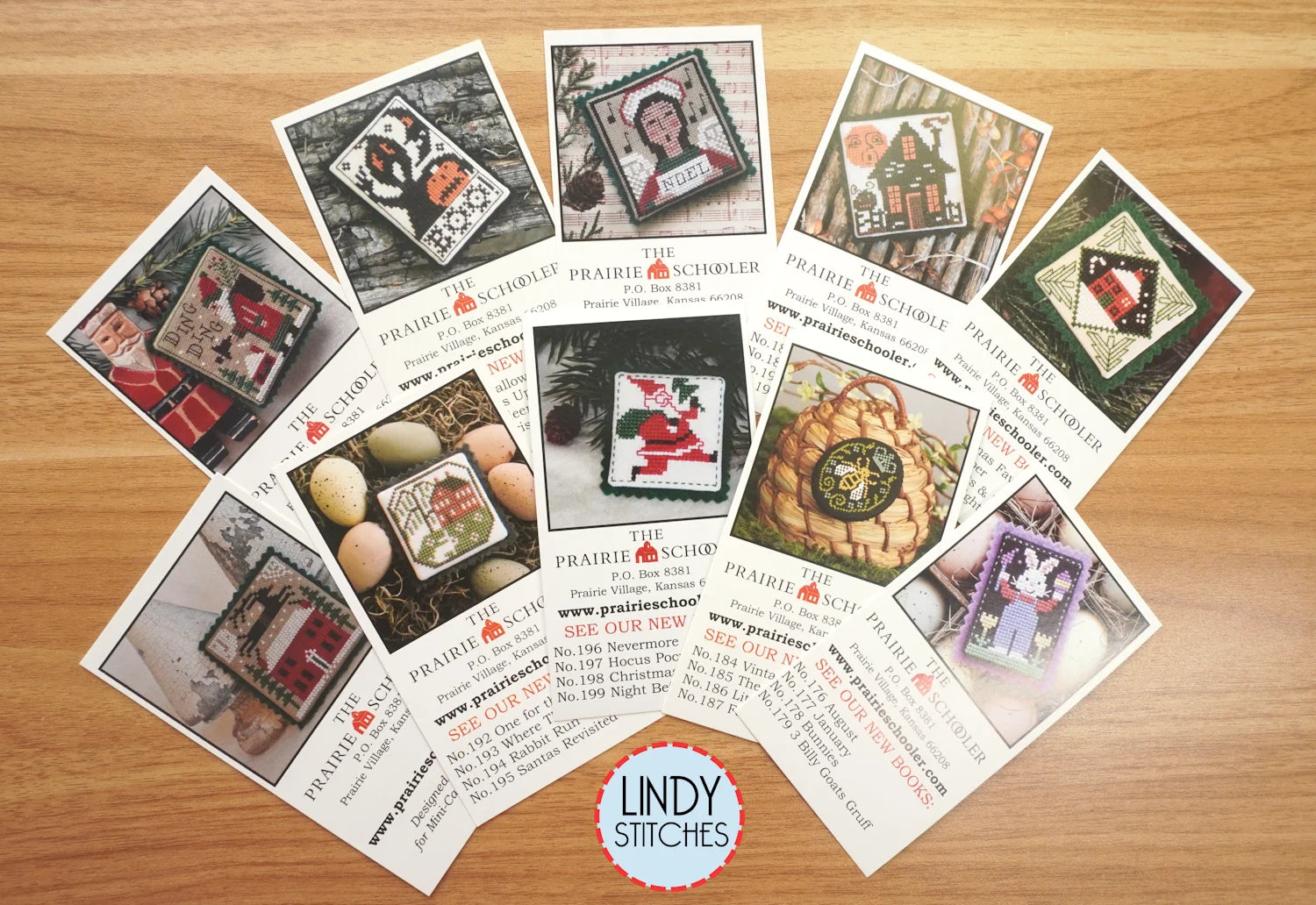 Mini Card Set B (Ding Ding Holiday) Cross Stitch Pattern by The Prairi ...
