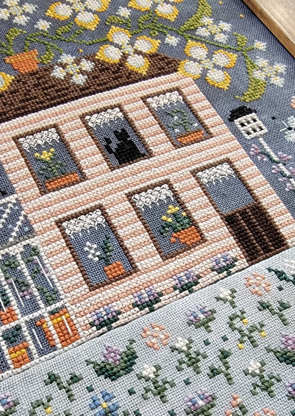 Spring House Hello from Liz Mathews Cross Stitch Pattern – Lindy Stitches