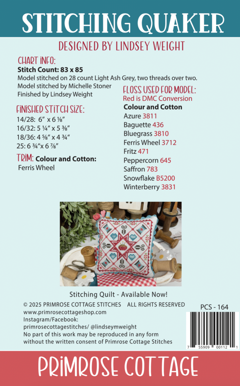 Primrose Cottage Cross Stitch Patterns – Lindy Stitches