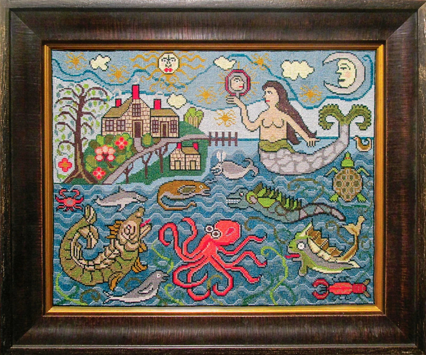 Scarlet Letter The Kraken and the Mermaid Cross Stitch Pattern – Lindy ...