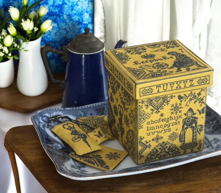 PREORDER Twin Peak Primitives KEEPSAKE BOX SET Cross Stitch Pattern Na ...