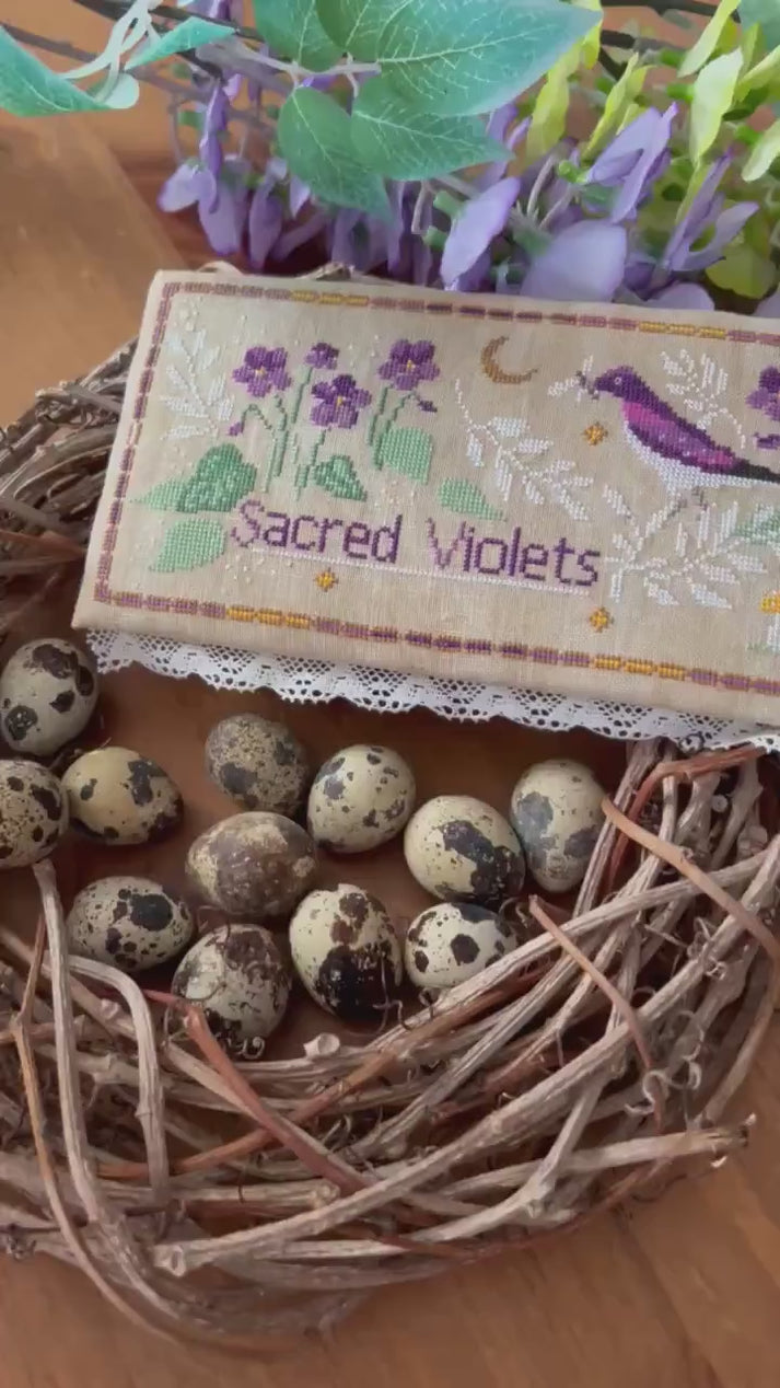 Snowflower Diaries SACRED VIOLETS Cross Stitch Pattern – Lindy Stitches